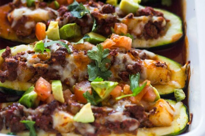 Ground Beef and Potato Zucchini Boats Recipe | Simply Potatoes