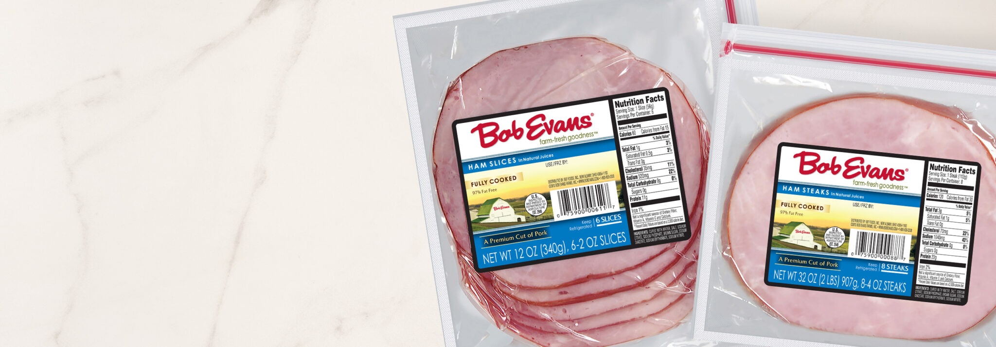 Bob Evans Ham Steaks, 2 Pack | Bob Evans Farms