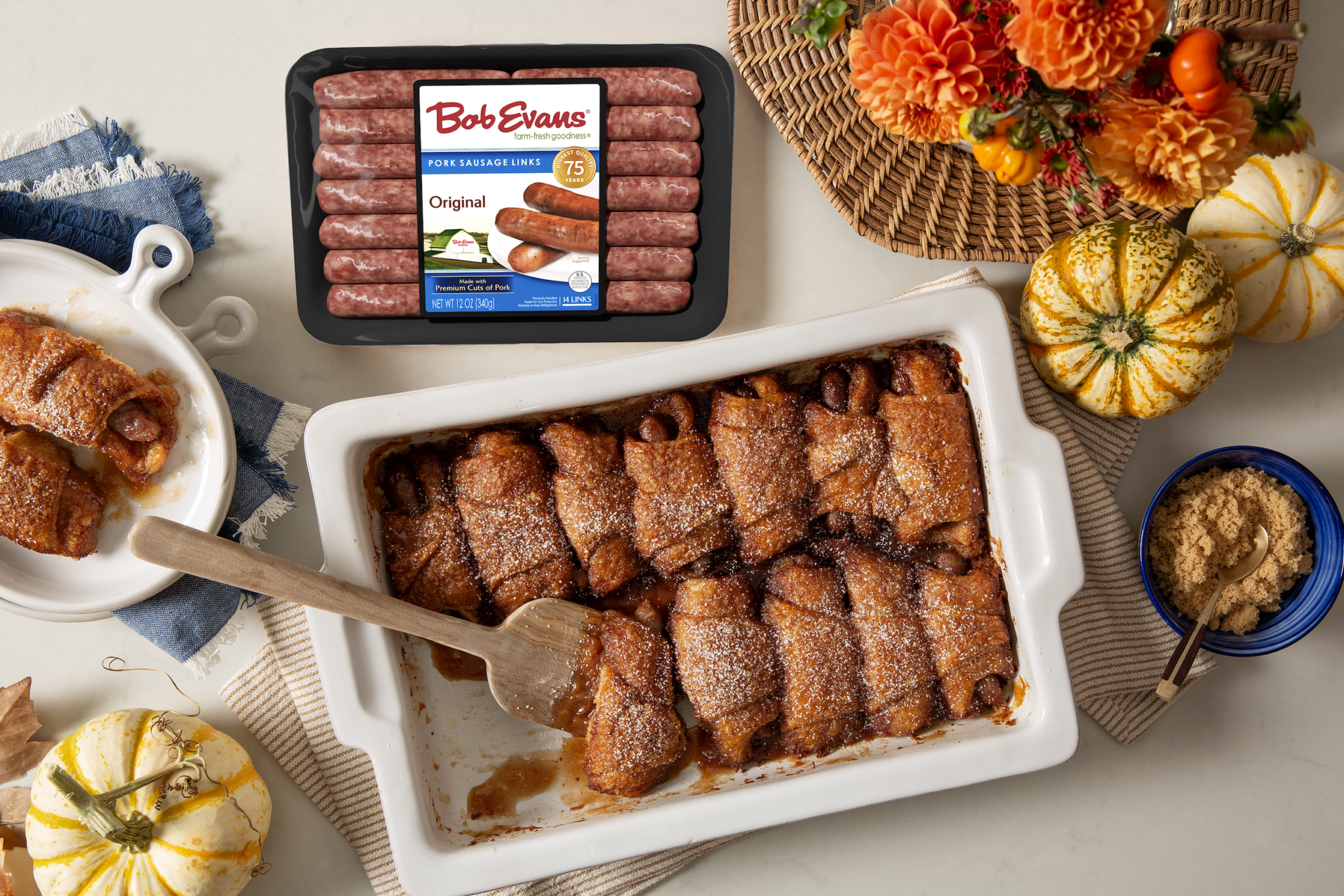 Crescent Sausage Roll-Ups Casserole Recipe | Bob Evans